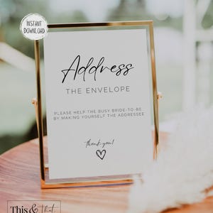 Address the Envelope Printable Sign | Write Your Address on Envelope ...