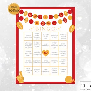 Taylor Swift Super Bowl Bingo Game 3 CARDS | Swiftie Bowl Bingo ...