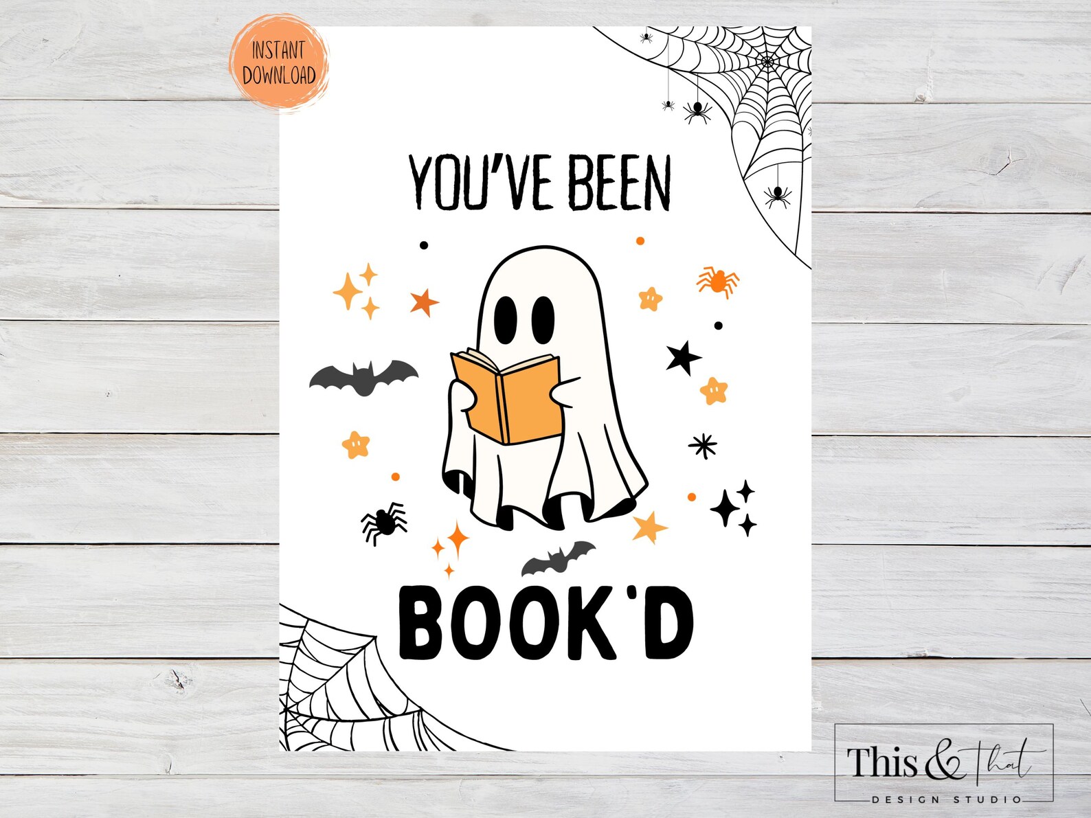 You Have Been Book'd Printable | You've Been Booed Halloween Sign ...