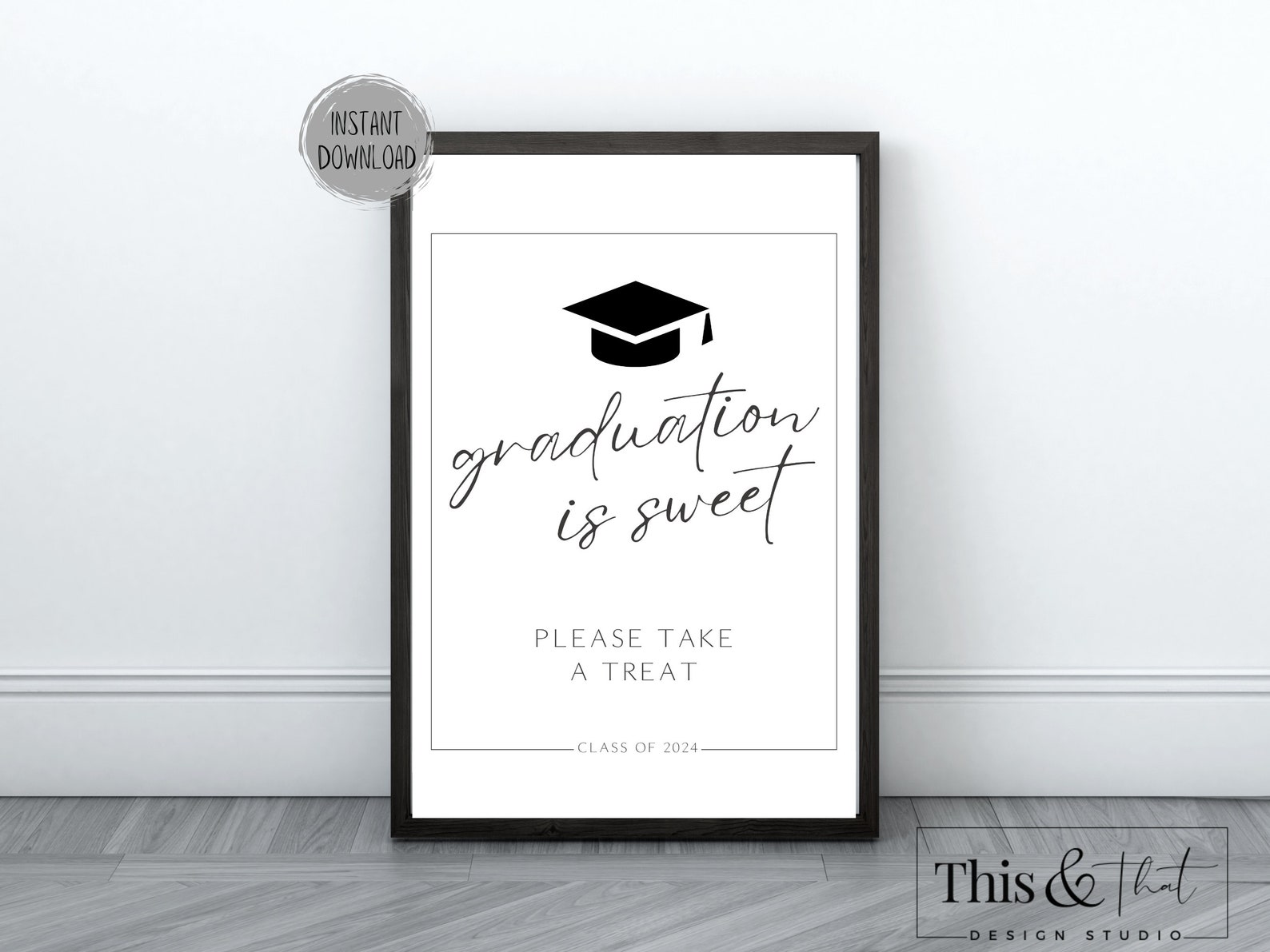 Graduation Sign Printable Sign | Printable Grad Party Graduation is ...