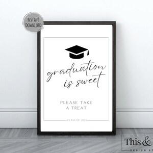 Graduation Sign Printable Sign | Printable Grad Party Graduation is ...