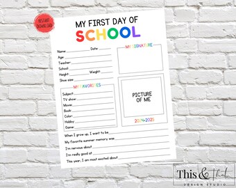 First Day of Kindergarten Printable Sign | First Day of School ...