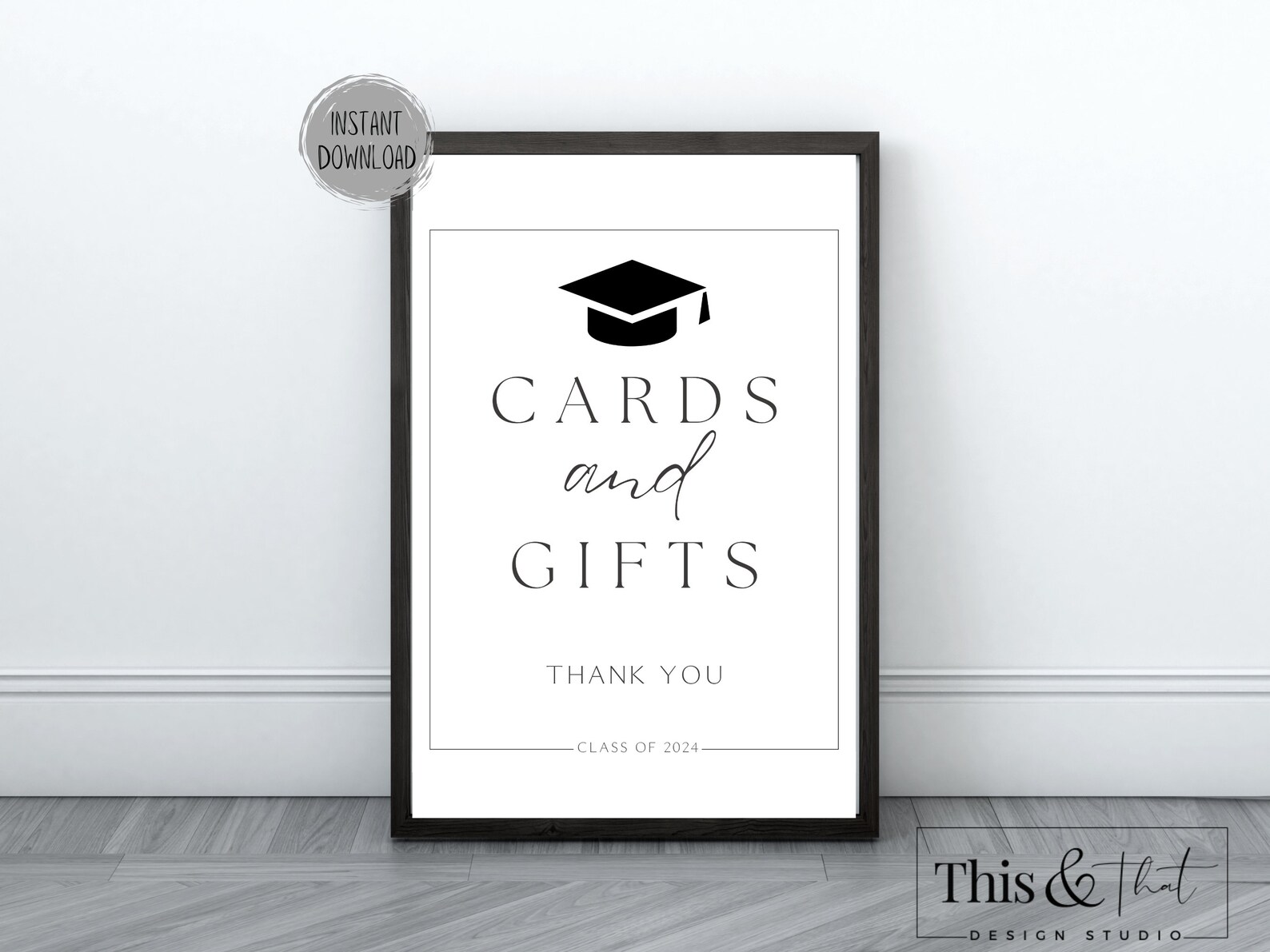 Graduation Sign Printable Sign | Printable Graduation Party Cards ...