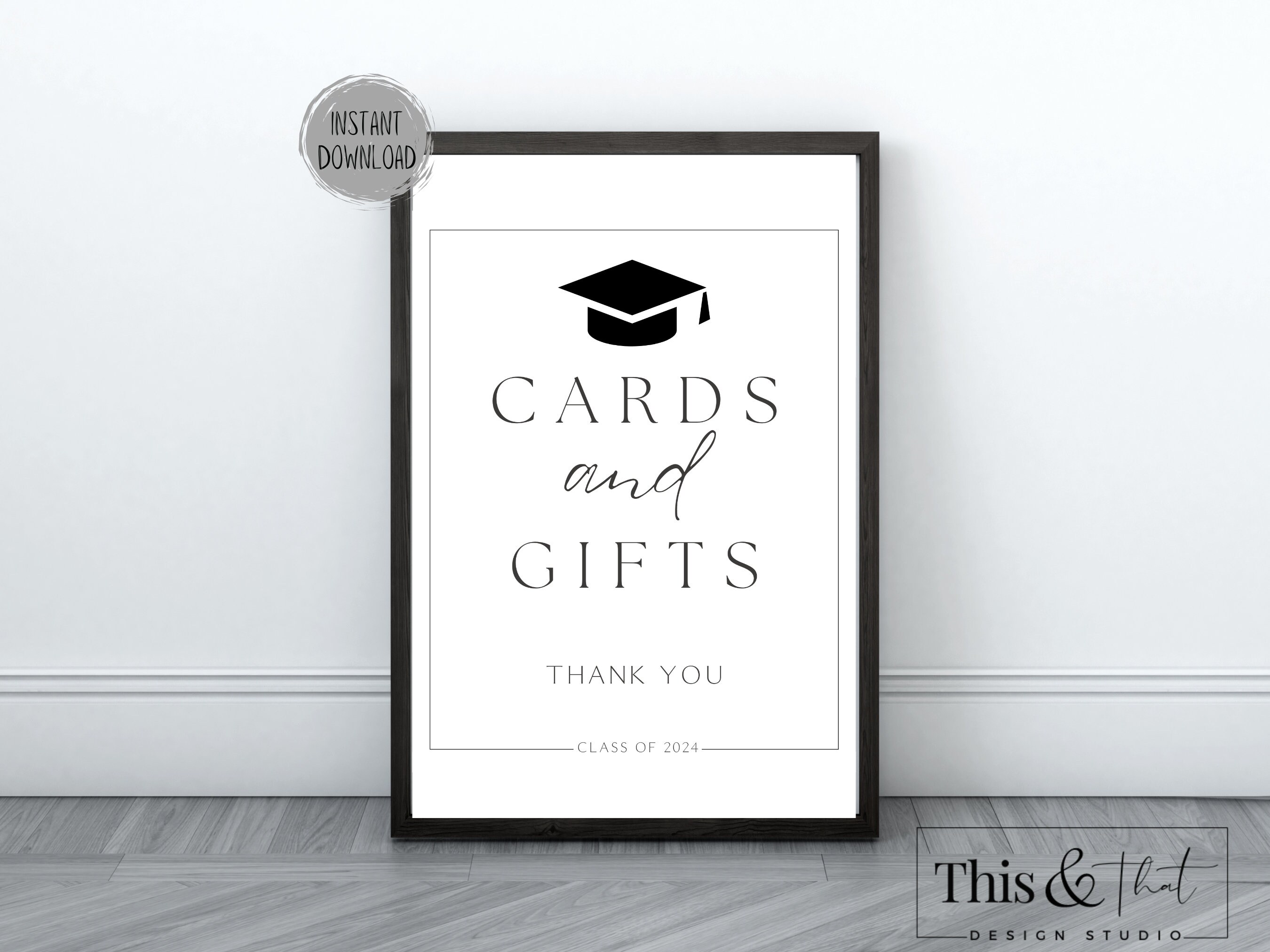 Graduation Sign Printable Sign | Printable Graduation Party Cards ...