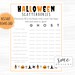 Halloween Ghost Scattergories Halloween Party Game Word Finder Template ...