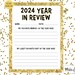 2024 Year in Review New Years Resolution Printable | New Years ...