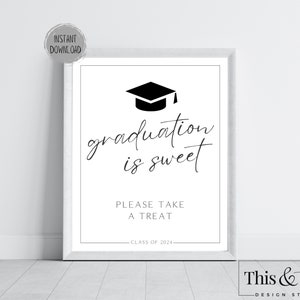 Graduation Sign Printable Sign | Printable Grad Party Graduation is ...