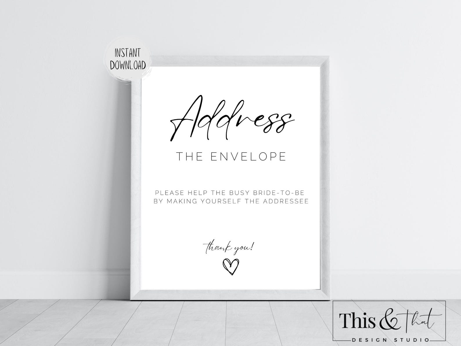 Address the Envelope Printable Sign | Write Your Address on Envelope ...
