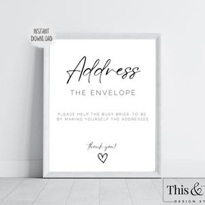 Address the Envelope Printable Sign | Write Your Address on Envelope ...