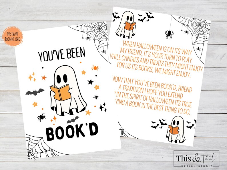You Have Been Book'd Printable | You've Been Booed Halloween Sign ...