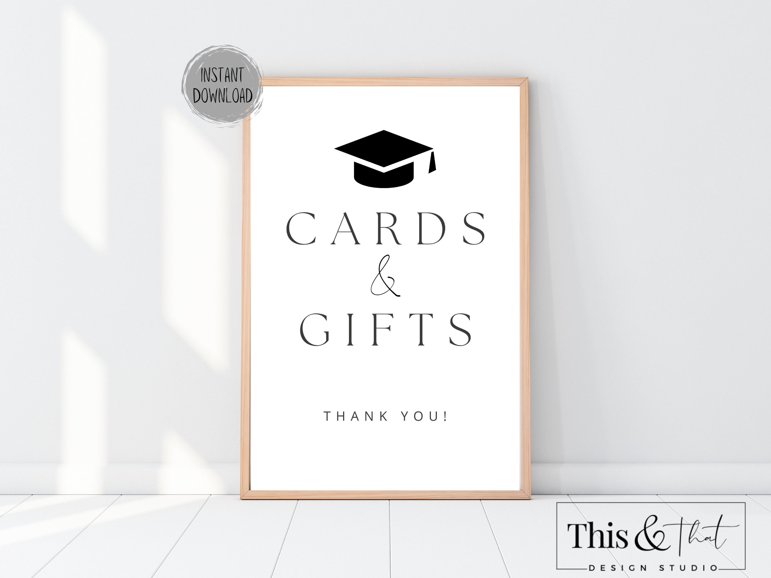 Graduation Sign Printable Sign Printable Graduation Party Cards & Gifts ...