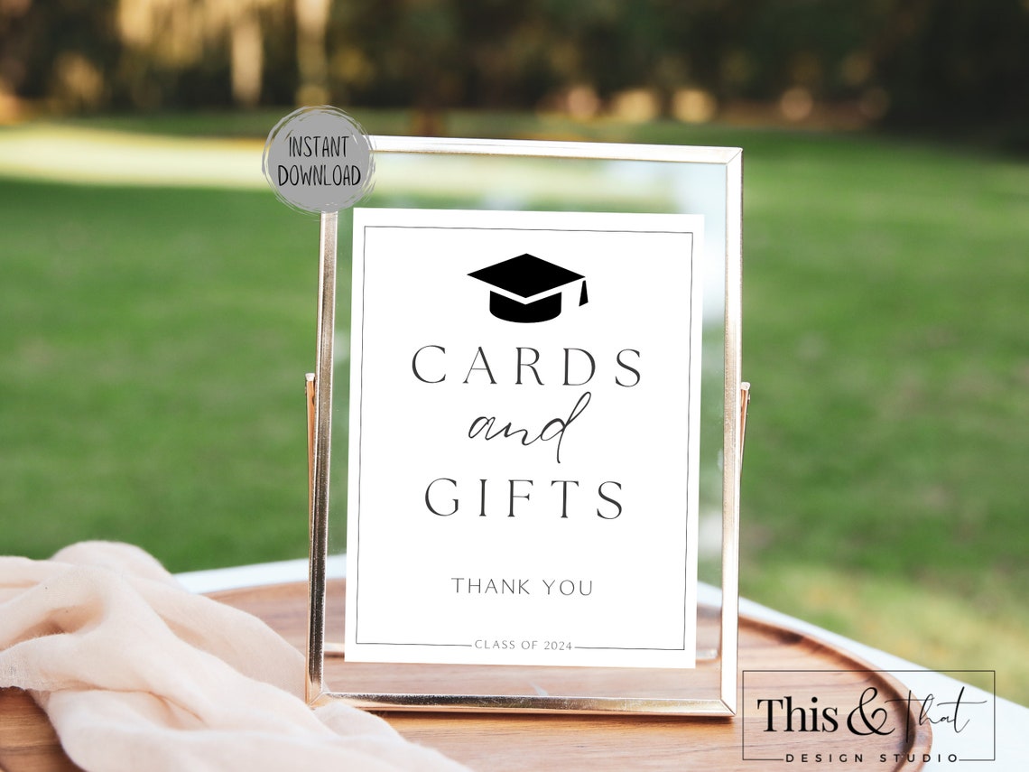 Graduation Sign Printable Sign | Printable Graduation Party Cards ...