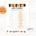 Halloween Word Scramble Halloween Party Game Template Holiday Printable ...