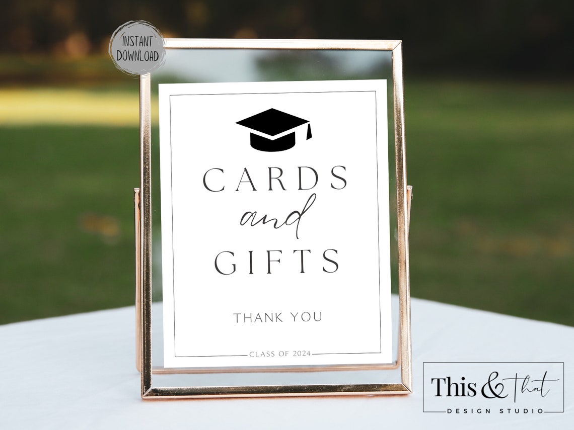 Graduation Sign Printable Sign | Printable Graduation Party Cards ...