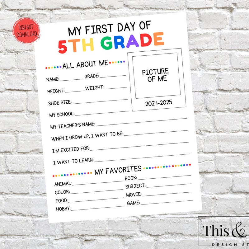 5th Grade Sign - Etsy