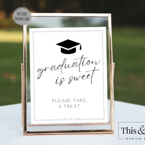 Graduation Sign Printable Sign | Printable Grad Party Graduation is ...