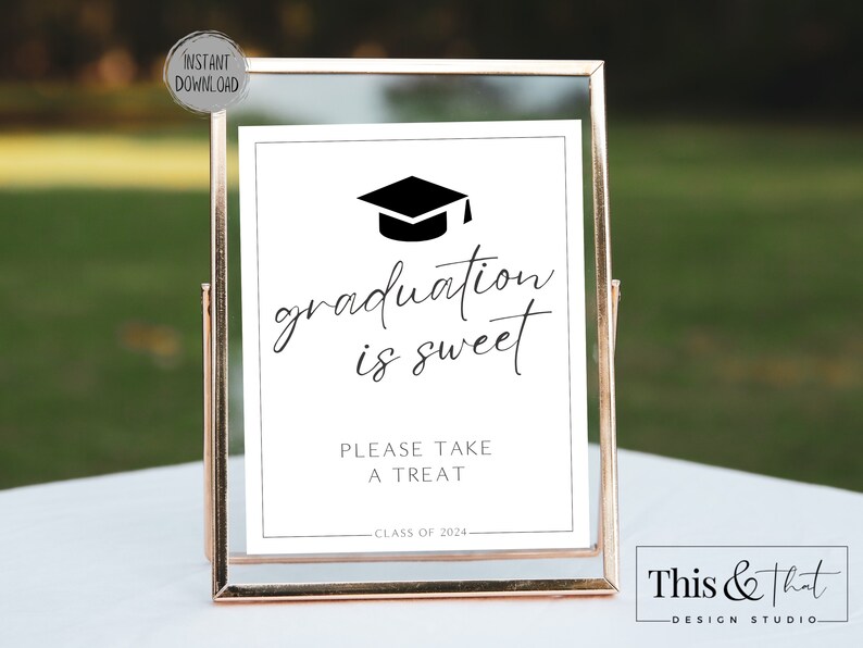 Graduation Sign Printable Sign | Printable Grad Party Graduation is ...
