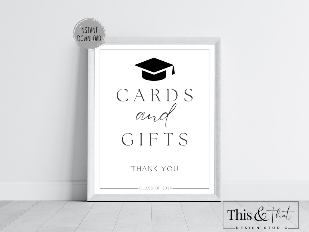 Graduation Sign Printable Sign | Printable Graduation Party Cards ...