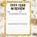2024 Year in Review New Years Resolution Printable New Years Printable ...