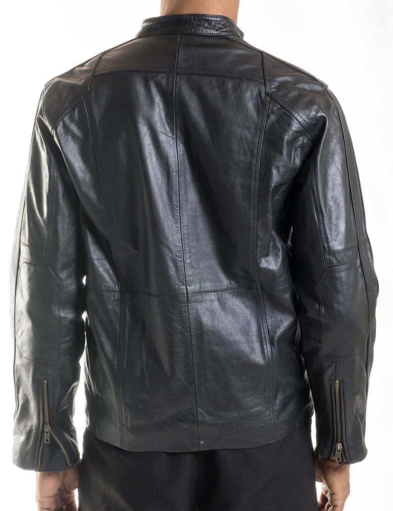 Torque Leather Men's Moto Jacket - Etsy