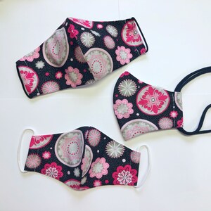 Childs Glitter Face Mask, Kids Pink Glitter Mask, Washable Mask Made in ...