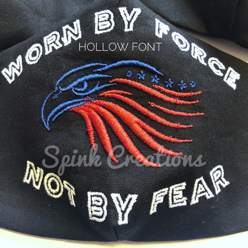 Worn by Force Not by Fear Face Mask Handmade Embroidered | Etsy