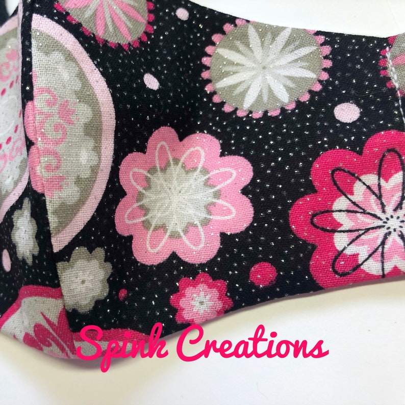 Childs Glitter Face Mask Kids Pink Glitter Mask Washable - Etsy