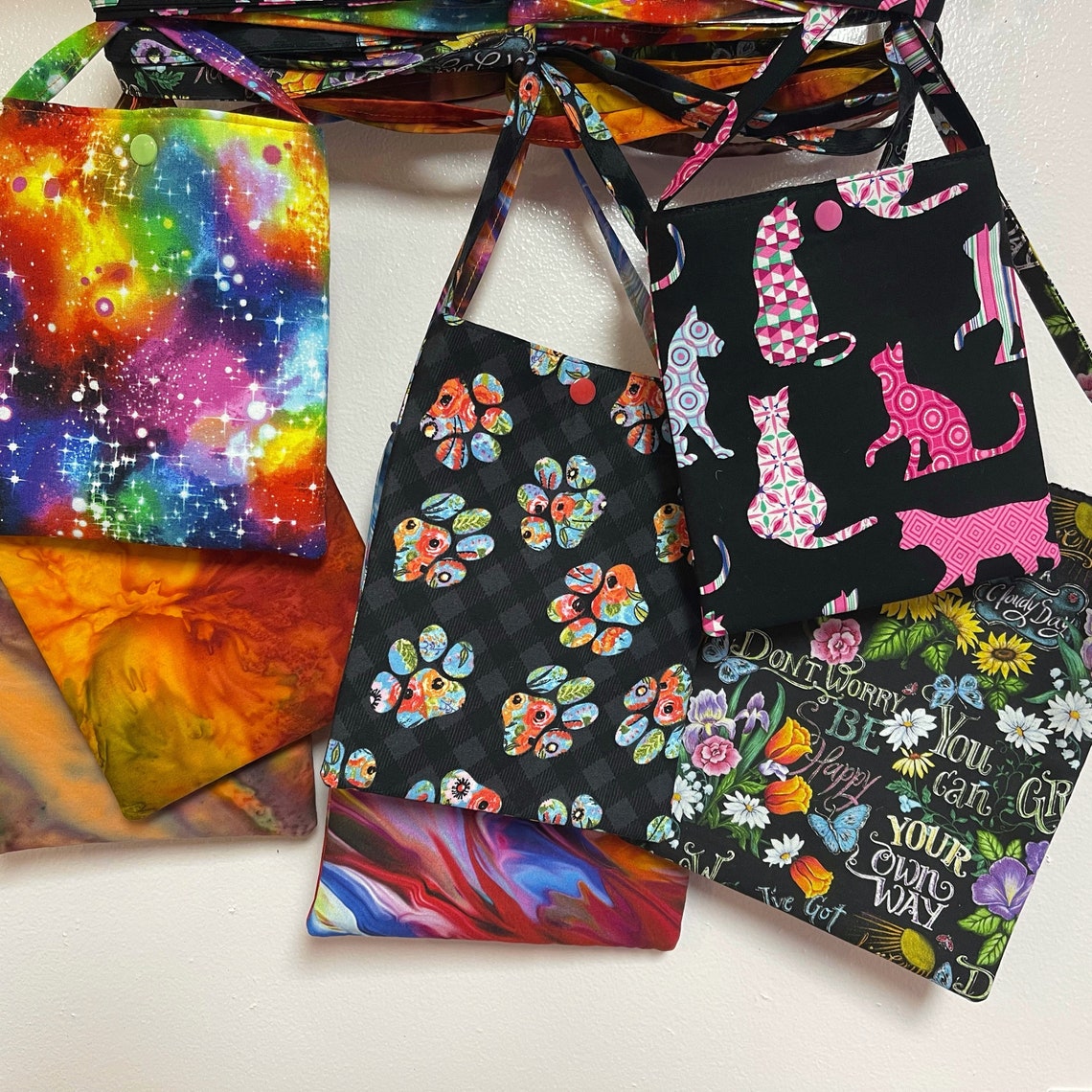 Small Crossbody Cell Phone Snap Top Pouch With Shoulder Strap | Etsy