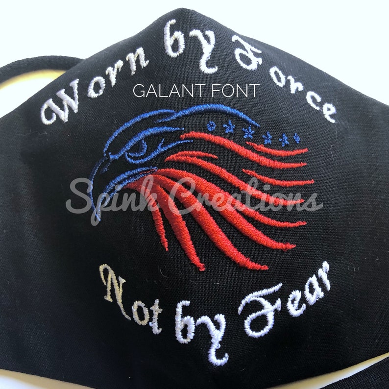 Worn by Force Not by Fear Face Mask Handmade Embroidered | Etsy