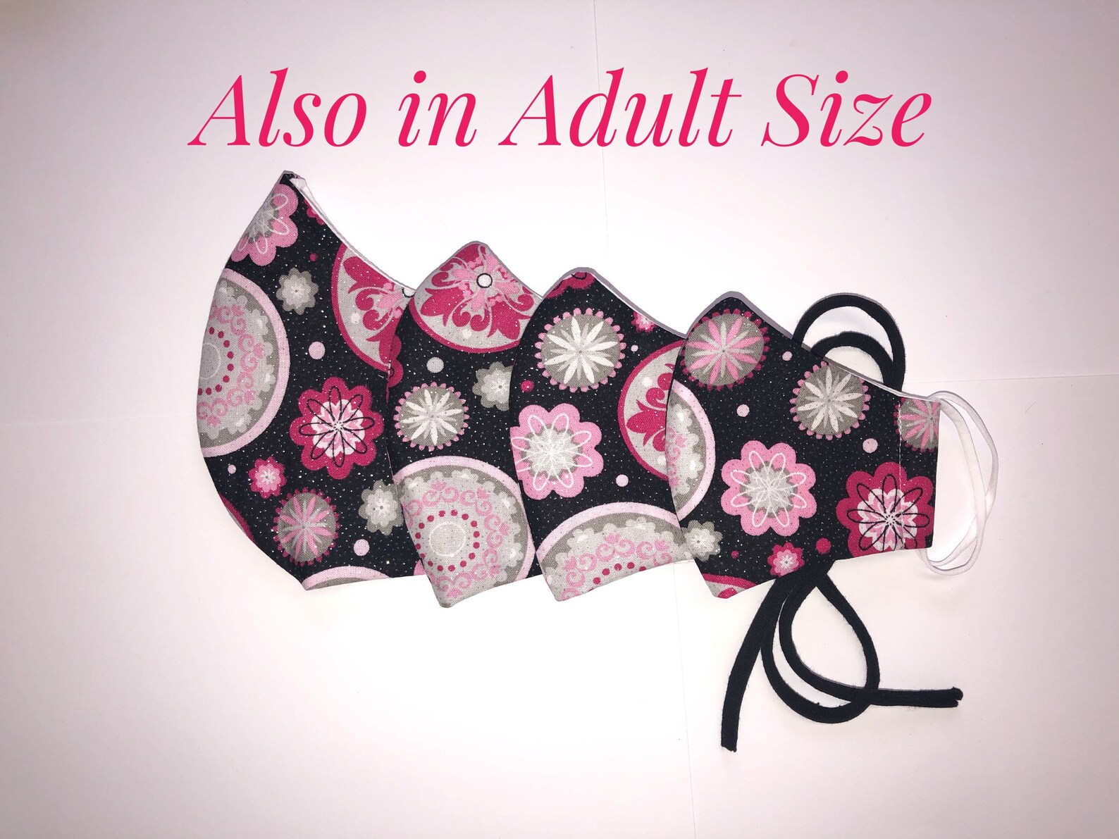 Childs Glitter Face Mask Kids Pink Glitter Mask Washable - Etsy