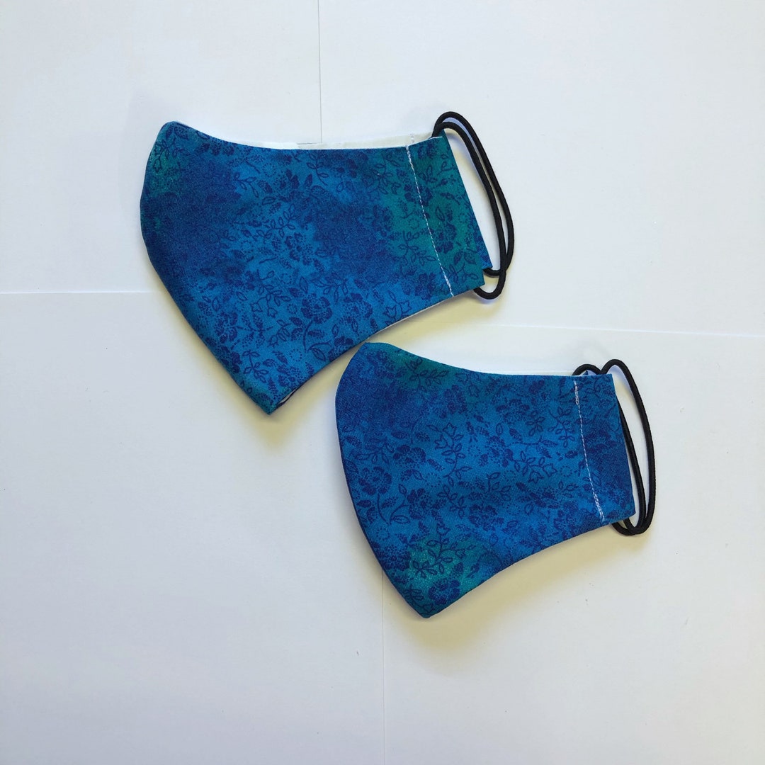 Kids Teal Face Mask, Kids Blue Green Mask, Washable Mask, Made in USA ...