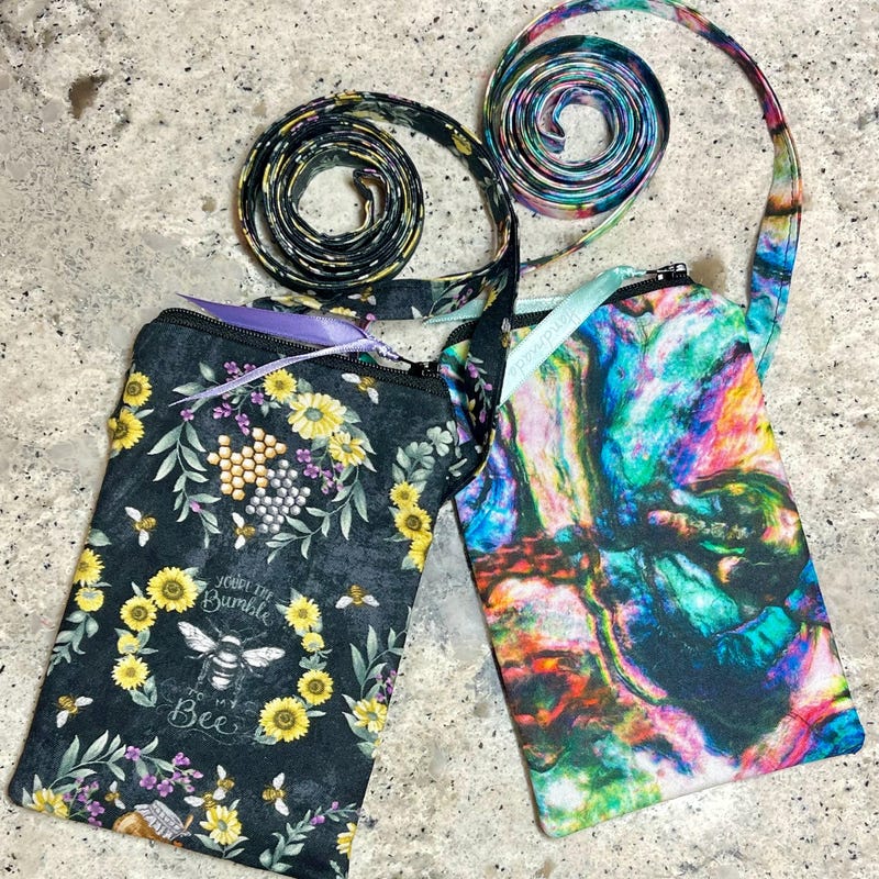 Fabric Cell Phone Strap Crossbody - Etsy