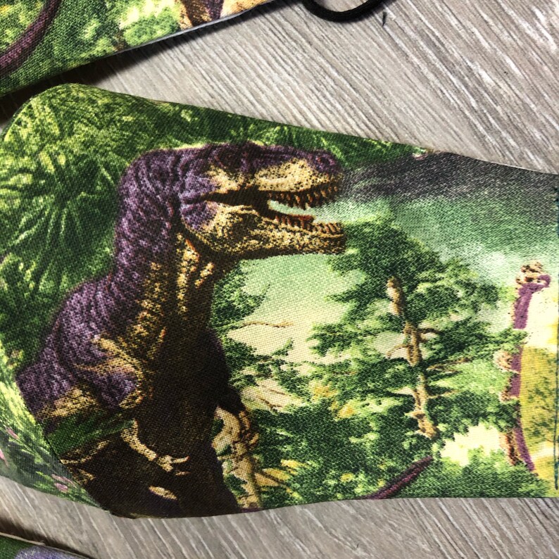T-rex Kids Dinosaur Print Face Mask Boys Realistic Dinosaurs | Etsy