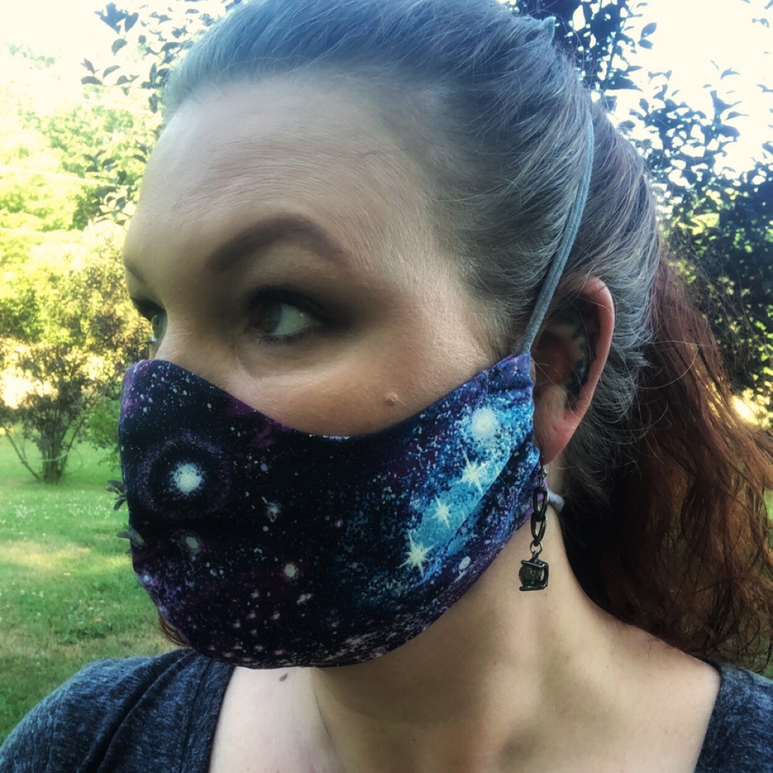 Mens Blue Beer Print Cotton Face Mask Made in USA Beer | Etsy