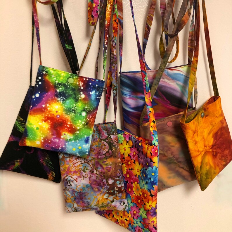 Small Crossbody Cell Phone Snap Top Pouch With Shoulder Strap - Etsy