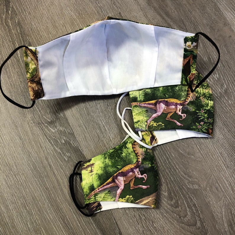 T-rex Kids Dinosaur Print Face Mask Boys Realistic Dinosaurs | Etsy