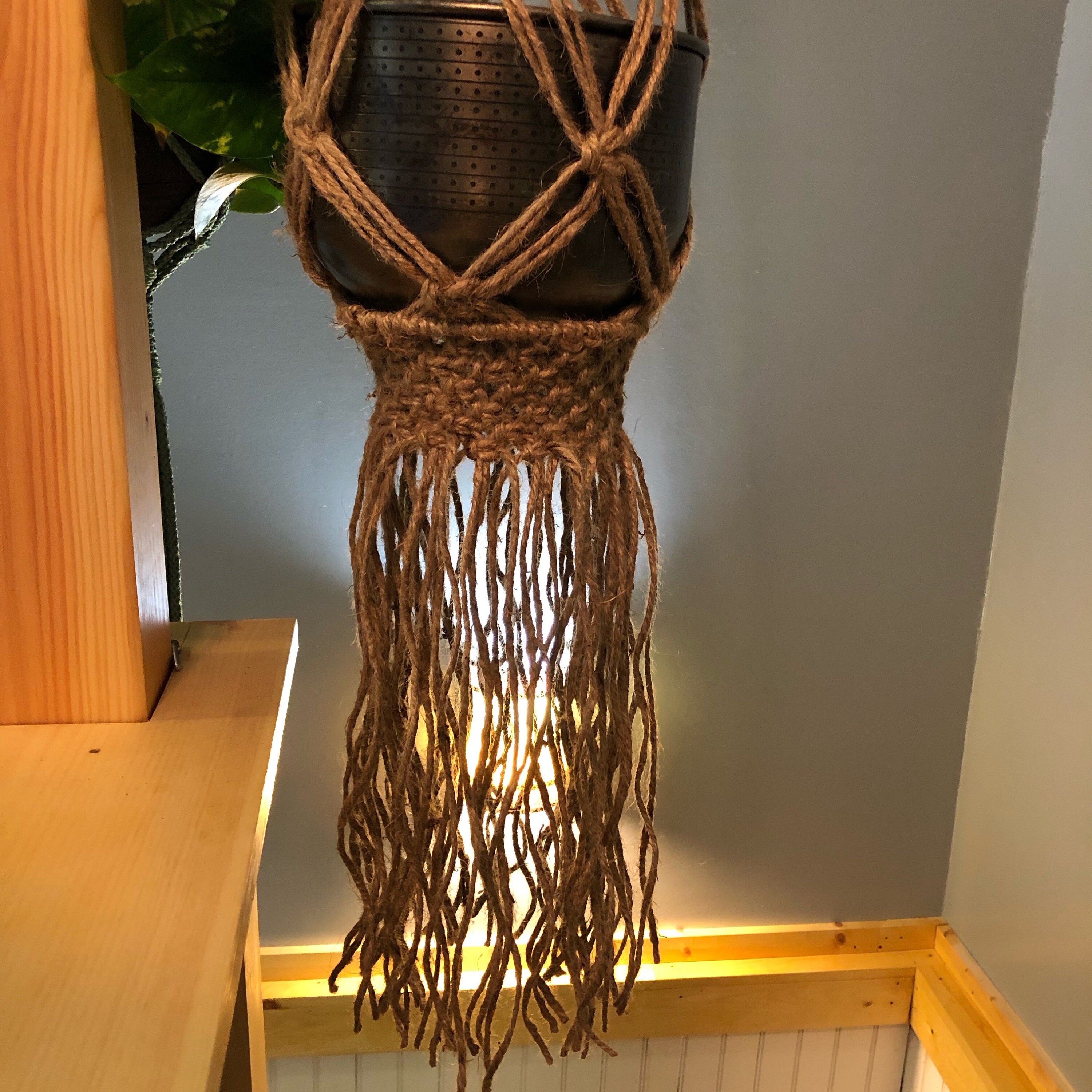 Huge Jute Macrame Plant Hanger Heavy Duty Jute Macrame Plant - Etsy
