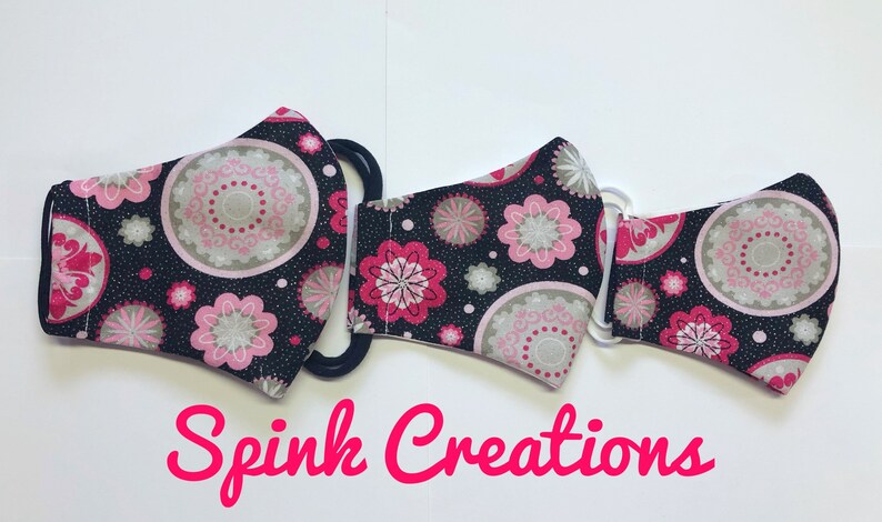 Childs Glitter Face Mask Kids Pink Glitter Mask Washable - Etsy