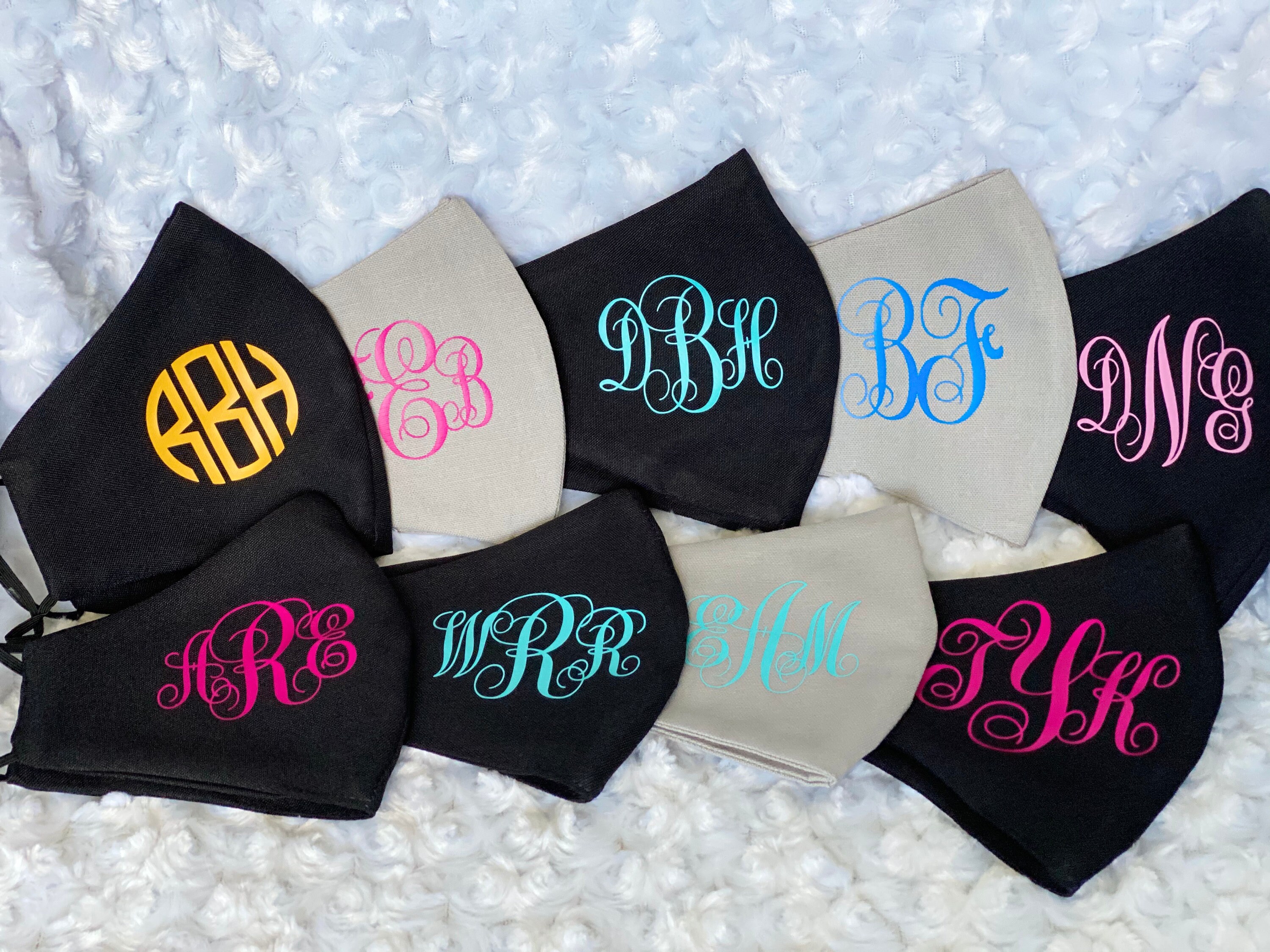 Monogrammed Masks // Personalized Face Mask // Face Mask // Face ...