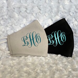 Monogrammed Masks // Personalized Face Mask // Face Mask // Face ...