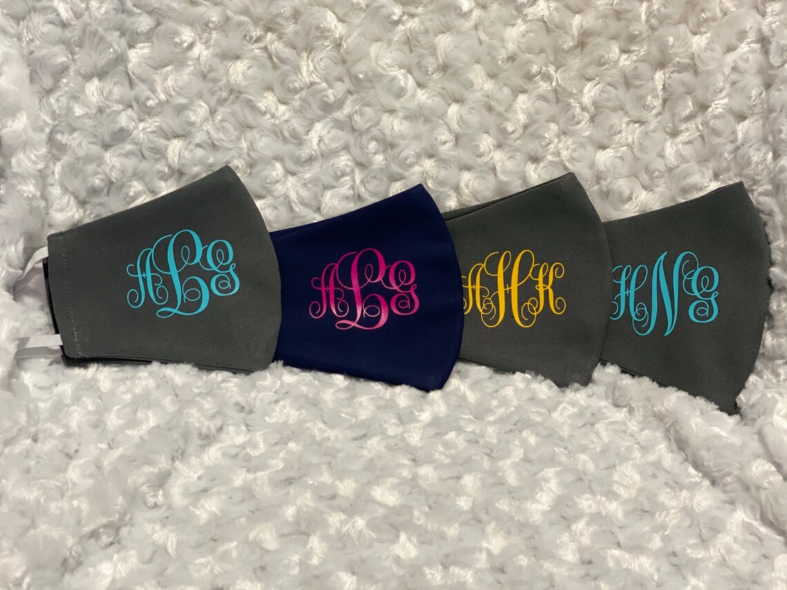 Monogrammed Masks // Personalized Face Mask // Face Mask // Face ...