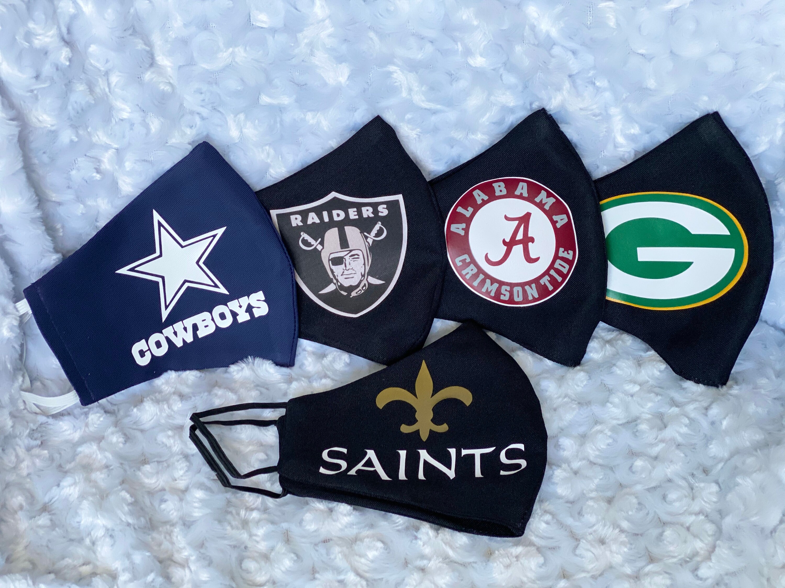 Football Team Masks // Face Mask // Sports Team Face Mask // Football ...