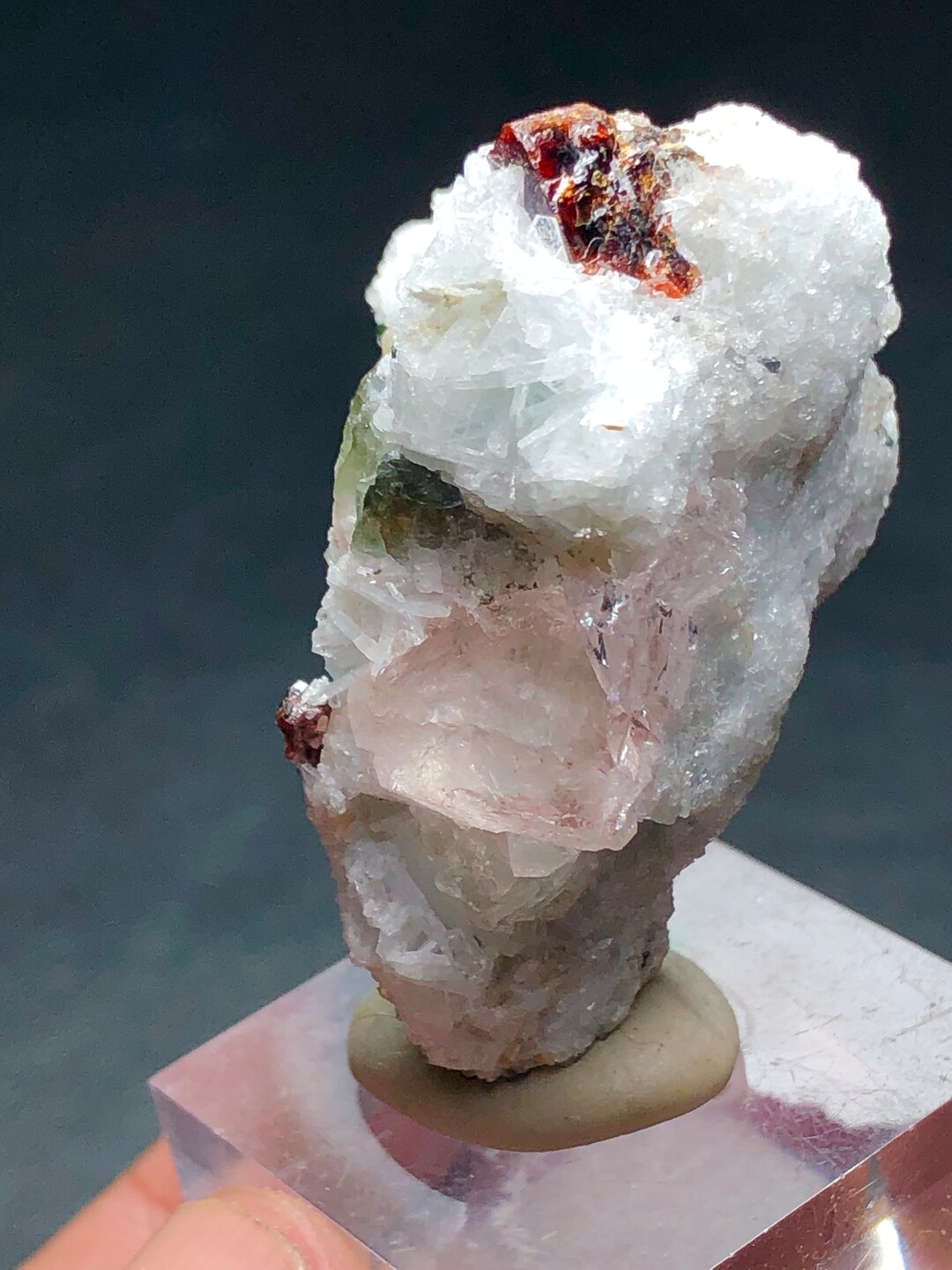 Pink Morganite Red Tantalite Green Fluorescent Apatite - Etsy