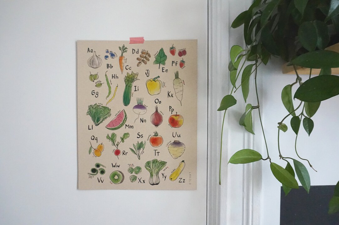 Fruits & Veggies Alphabet in French KRAFT - Etsy