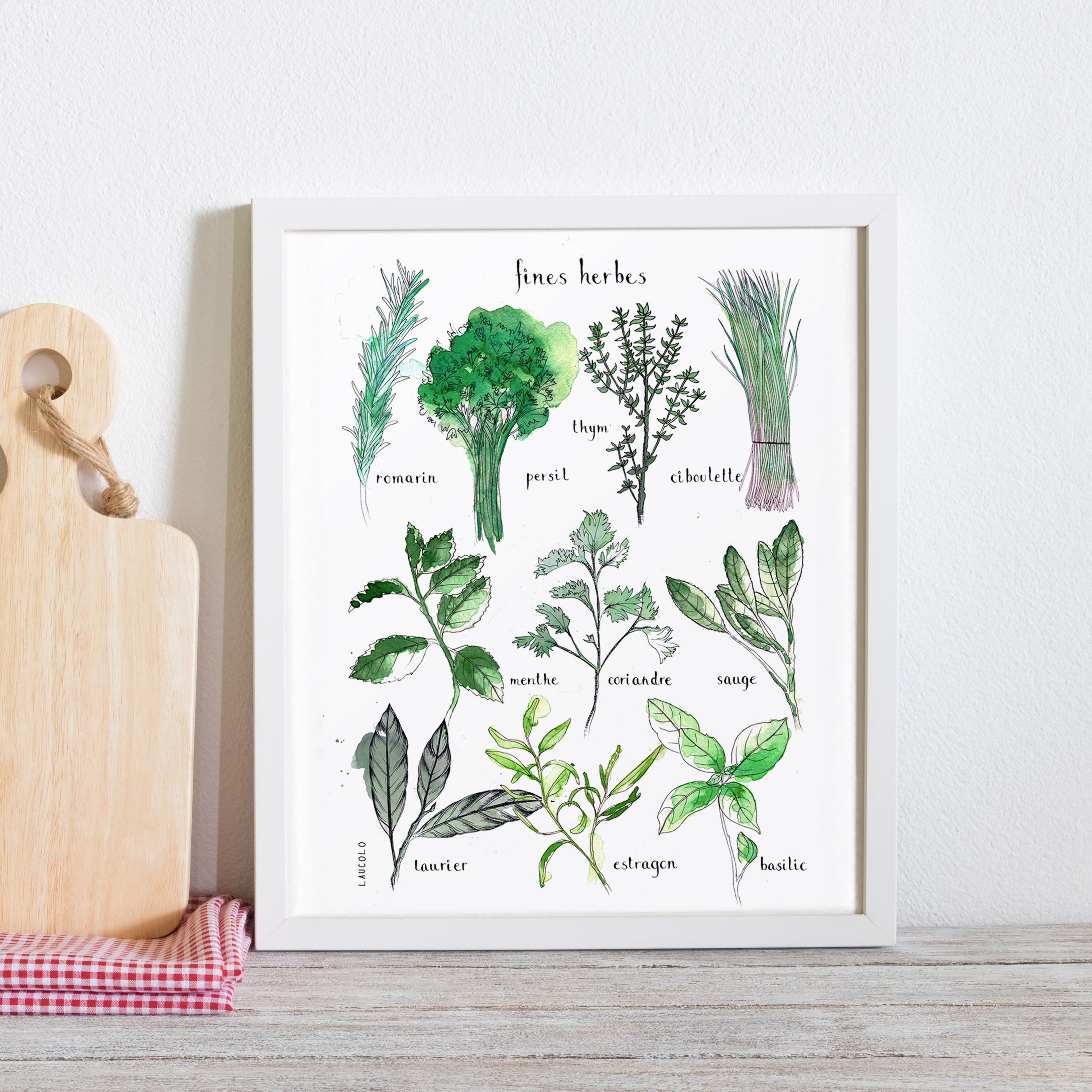 Fresh Herbs Poster white Cardstock - Etsy