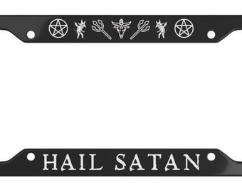 Going to Hell Satanic Goth License Plate Frame Goth Car Accessories ...