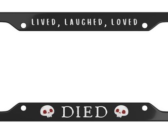 Live Deliciously Satanic Goth License Plate Frame Goth Car Accessories ...