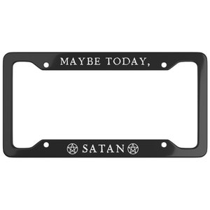 Maybe Today, Satan Pentagram Goth License Plate Frame Goth Car ...