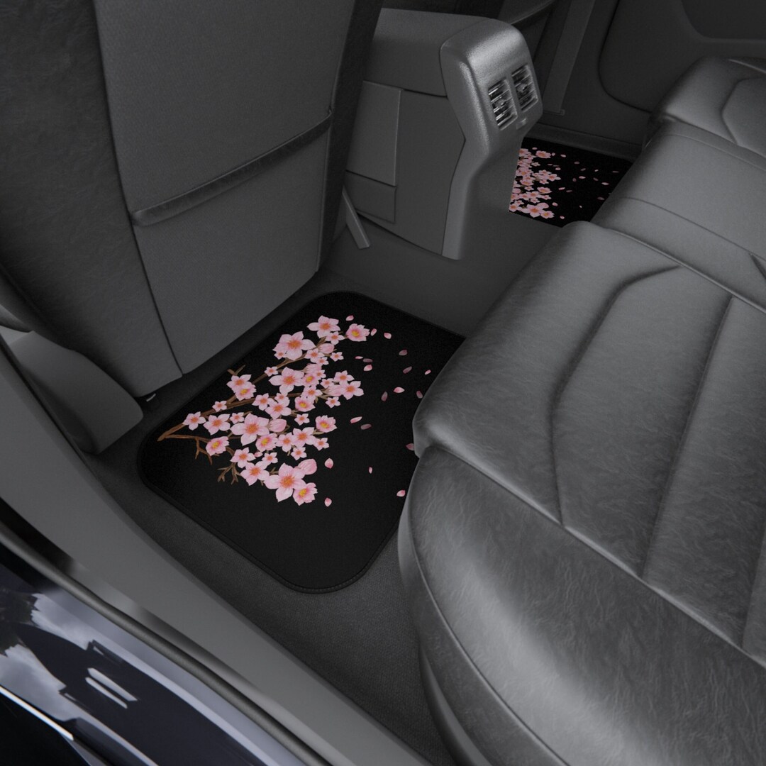 Cherry Blossom Rear Car Floor Mats Western Car Mats Sakura Car ...