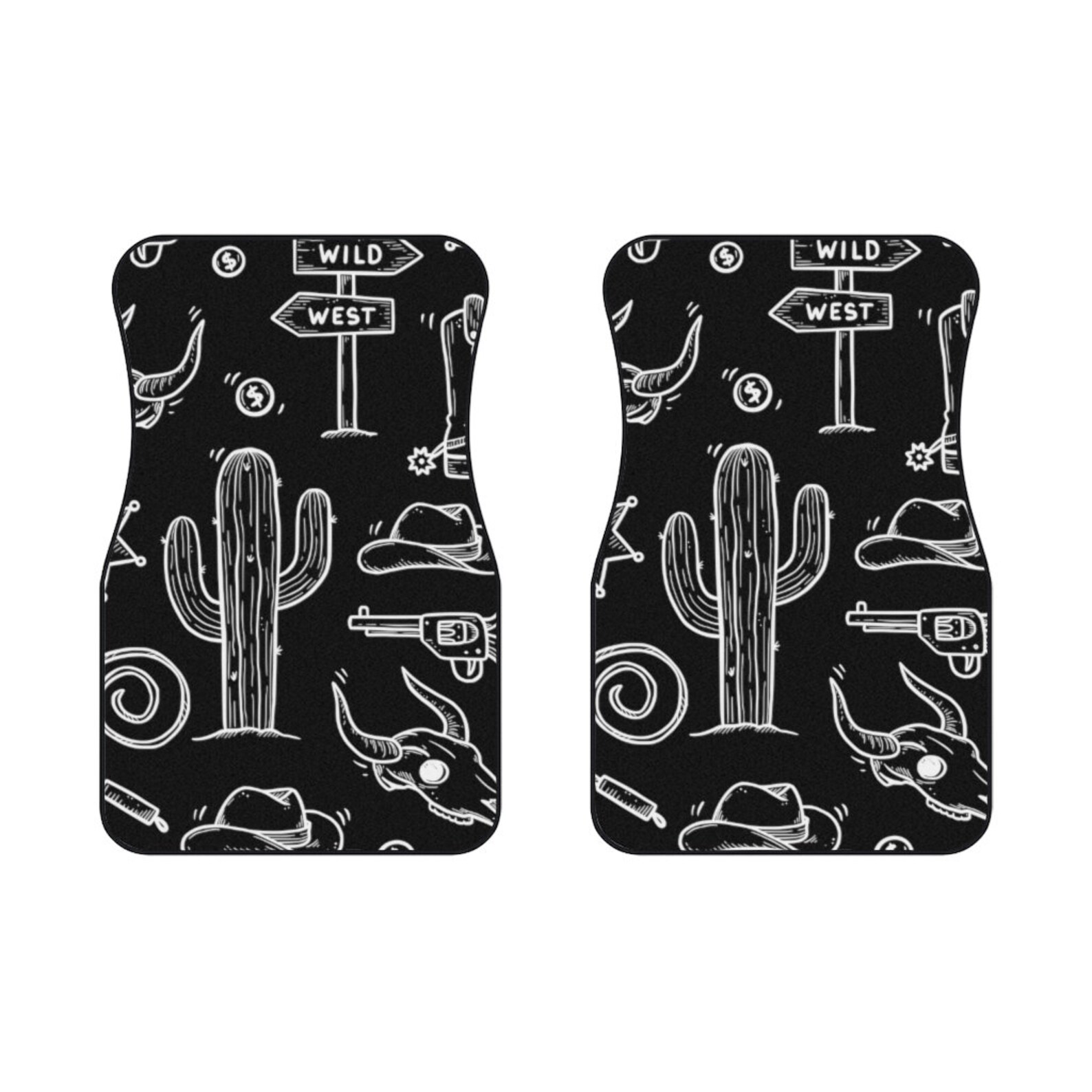 Wild West Car Floor Mats Western Cowboy Car Mats Cowgirl Car - Etsy